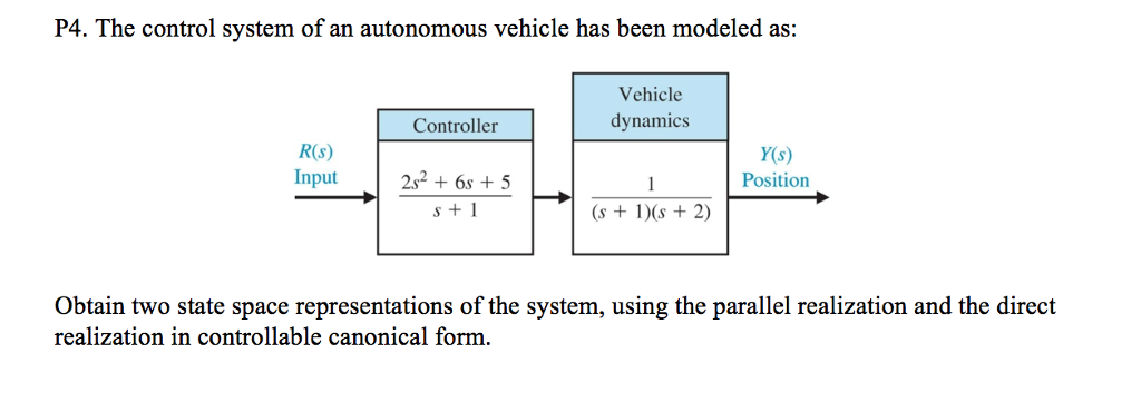 Solved P4. The control system of an autonomous vehicle has | Chegg.com