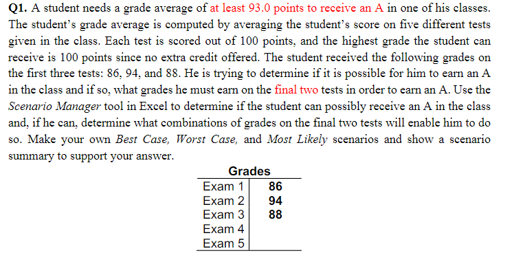 Solved complete in excel | Chegg.com