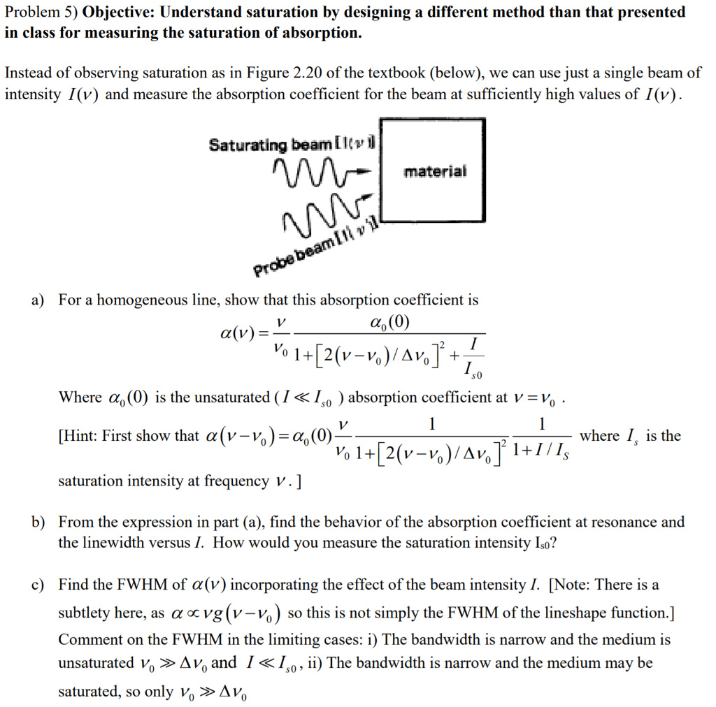 Problem 5) Objective: Understand saturation by | Chegg.com