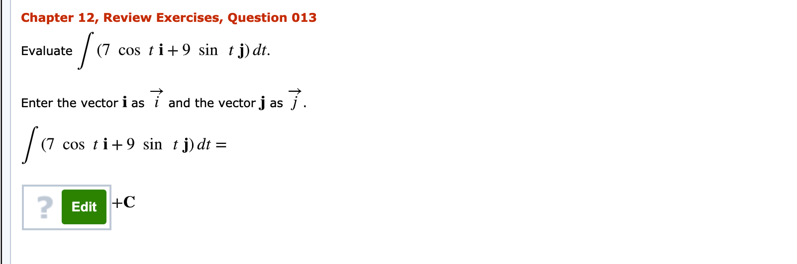 Solved Chapter 12, Review Exercises, Question 013 Evaluate | Chegg.com