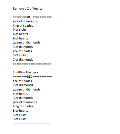 Solved (Python) import random # define Card class and | Chegg.com