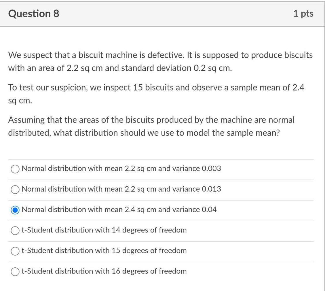 Solved We suspect that a biscuit machine is defective. It is | Chegg.com