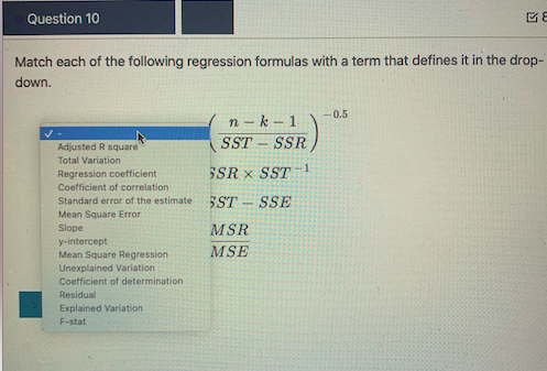Solved Match each of the following regression formulas with | Chegg.com