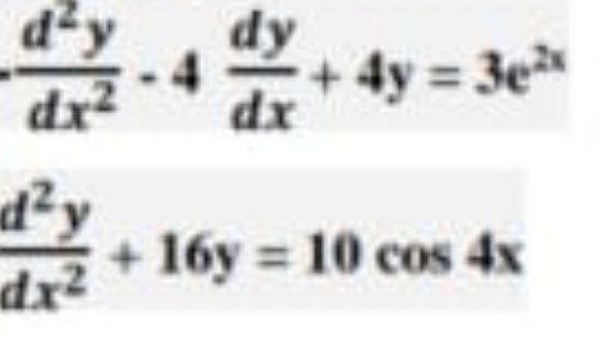 Solved dy ay + 4y = 3e dx day + 16 = 10 cos 4x dx2 | Chegg.com