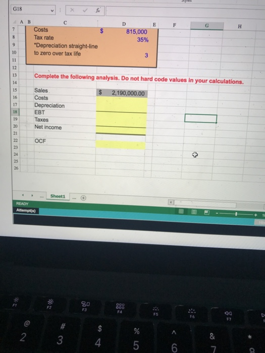 Solved Problem 10-9 Calculating Project OCF 1. Compute the | Chegg.com