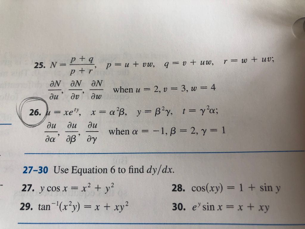 Solved 26. Use the chain tule to find the indicated | Chegg.com