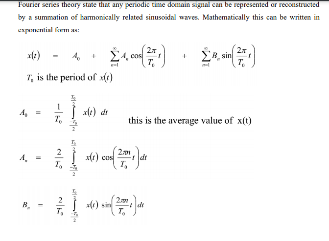 Solved Fourier series theory state that any periodic time | Chegg.com
