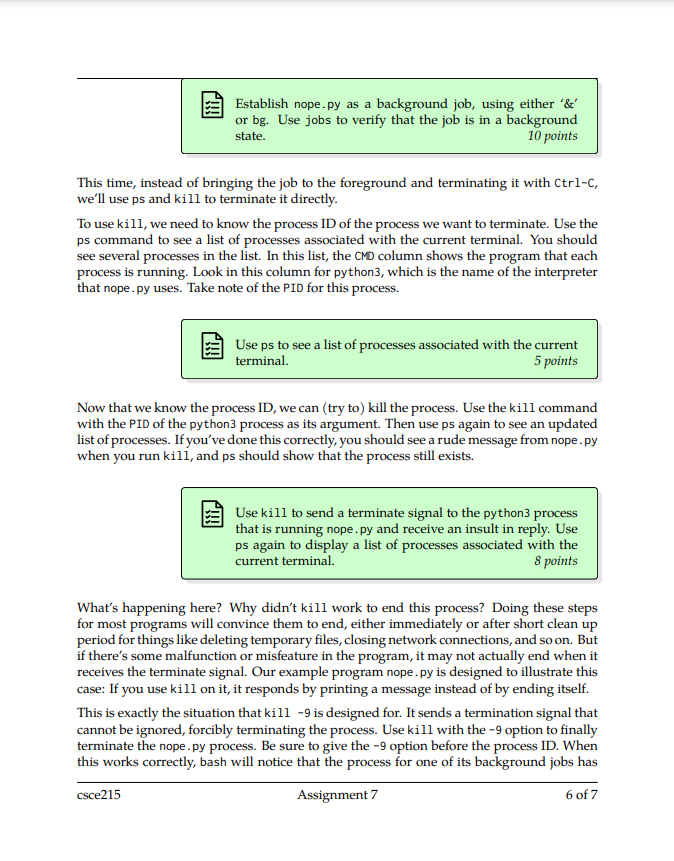 csce215 — UNIX/Linux Fundamentals Spring 2022 — | Chegg.com