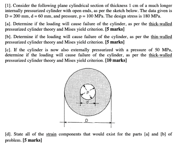 Solved [1]. Consider the following plane cylindrical section | Chegg.com
