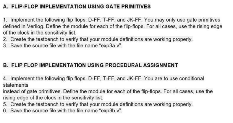 Solved A. FLIP-FLOP IMPLEMENTATION USING GATE PRIMITIVES 1. | Chegg.com