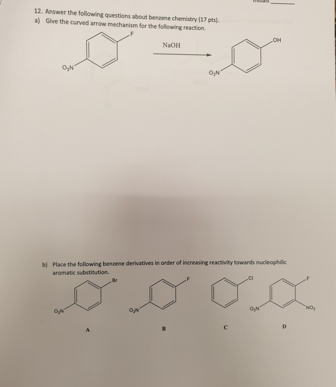 Solved 12. Answer the following questions about benzene | Chegg.com