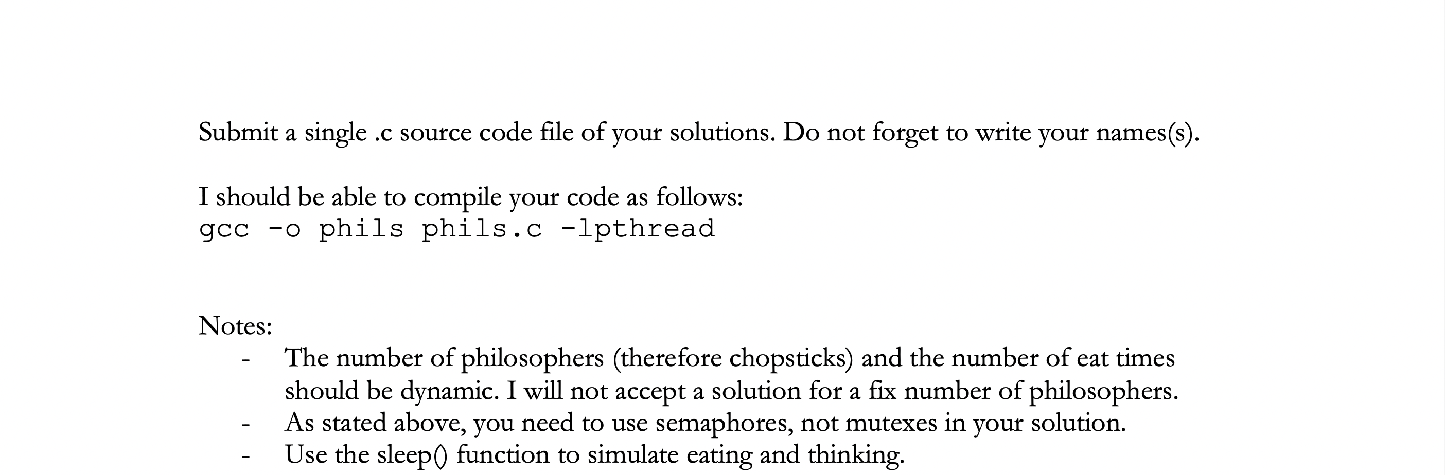 Solved Dinning Philosophers' problem The dinning | Chegg.com
