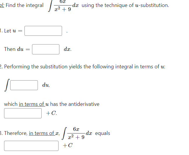 Solved бх al: Find the integral dx using the technique of | Chegg.com