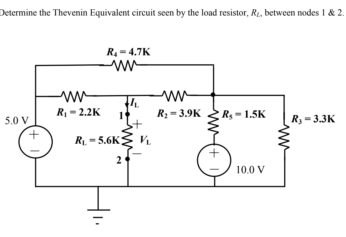 Solved Determine the Thevenin Equivalent circuit seen by the | Chegg.com