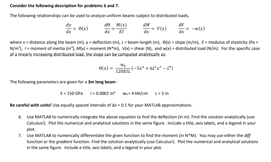 Solved Consider the following description for problems 6 and | Chegg.com