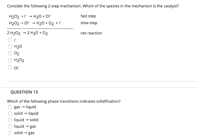 Solved Consider the following 2-step mechanism. Which of the | Chegg.com
