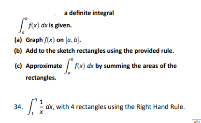 Solved a definite integral ∫abf(x)dx is given. (a) Graph | Chegg.com