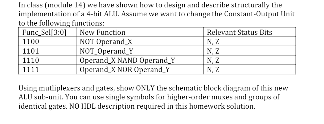 In class (module 14) we have shown how to design and | Chegg.com