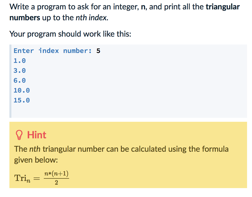 Solved Python coding: Write a program to ask for an integer, | Chegg.com