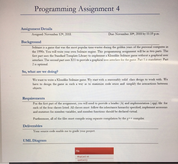 Solved Programming Assignment 4 Assignment Details Assigned: | Chegg.com
