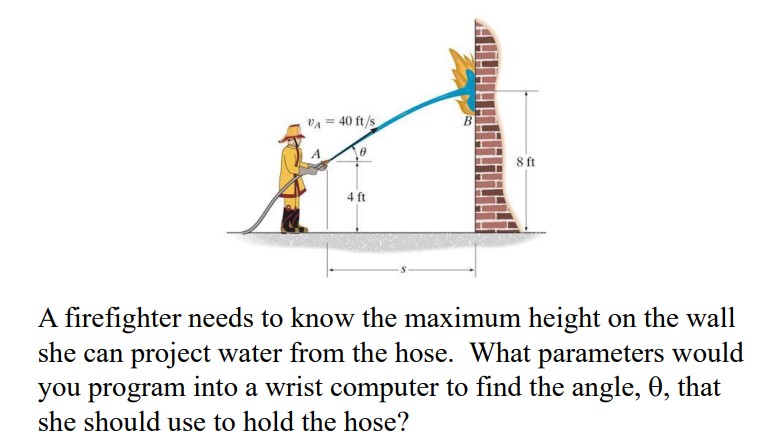 Solved A firefighter needs to know the maximum height on the | Chegg.com