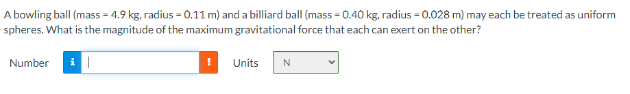 Solved A bowling ball (mass =4.9 kg, radius =0.11 m ) and a | Chegg.com