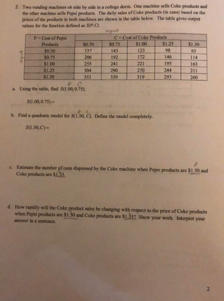 Solved 2. Two vending machines sit side by side in a college | Chegg.com