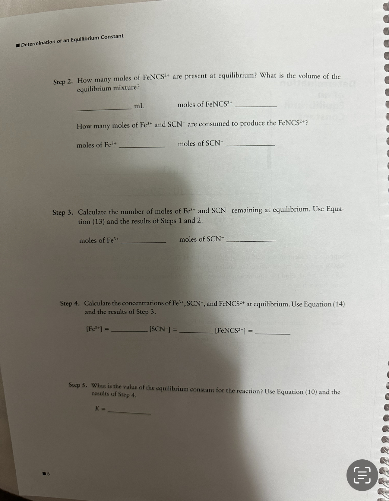 Solved Suppose a student mixes 4.00 mL of 2.00×10−3MFe(NO3)3 | Chegg.com
