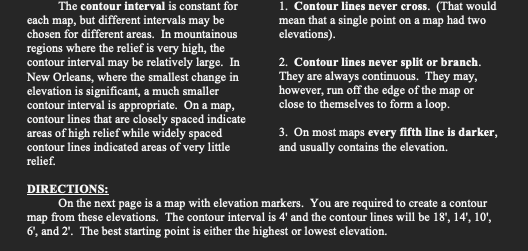 Solved Contouring Maps are a flat, two-dimensional | Chegg.com