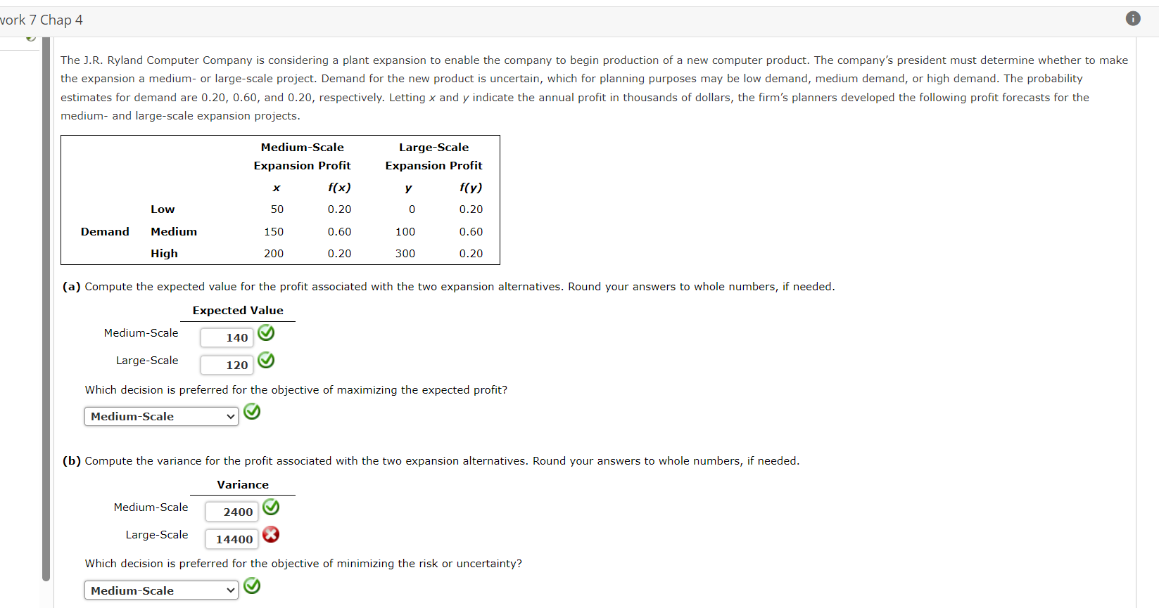 Solved medium- and large-scale expansion projects. (a) | Chegg.com