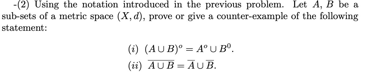 Solved -(2) Using the notation introduced in the previous | Chegg.com