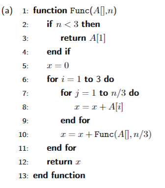 Solved Problem 1. Write a recurrence relation describing the | Chegg.com