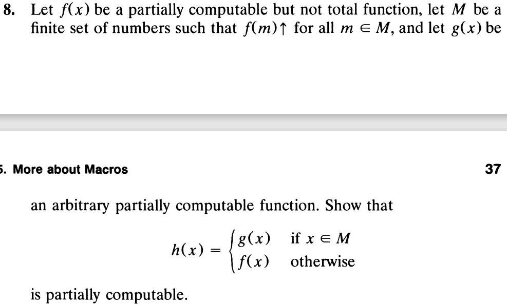 Solved 8. Let f(x) be a partially computable but not total | Chegg.com