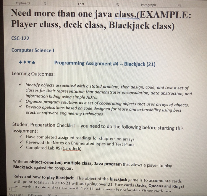 Clipboard Font Paragraph Need more than one java | Chegg.com