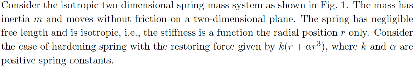 Solved Consider the isotropic two-dimensional spring-mass | Chegg.com