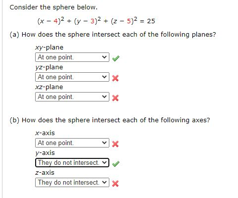 Solved Consider the sphere below. (x − 4)2 + (y − 3)2 + (z − | Chegg.com