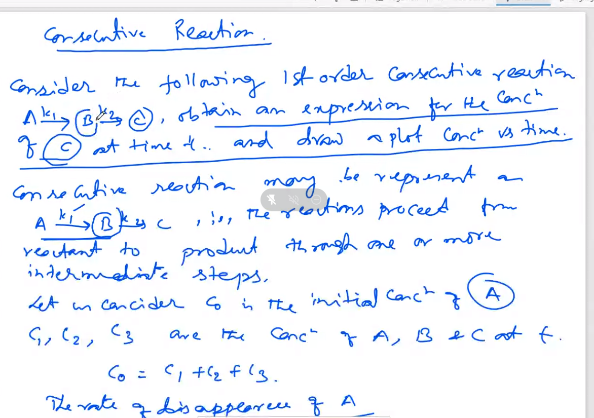 Solved (6 4 2 ② obtain Consecutive Reaction. Consider the | Chegg.com