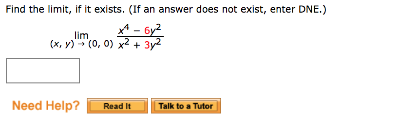 Solved Find the limit, if it exists. (If an answer does not | Chegg.com