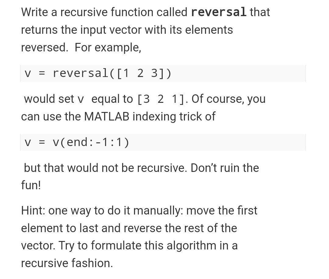 Solved Only using recursion please , otherwise it would be | Chegg.com