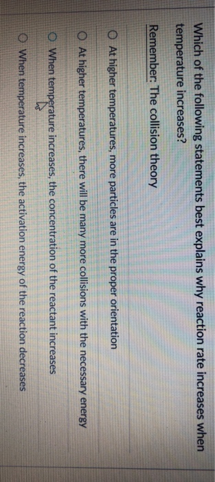 Solved Which of the following statements best explains why | Chegg.com