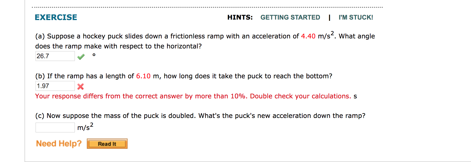 Solved EXERCISE HINTS: GETTING STARTED | I'M STUCK! (a) | Chegg.com