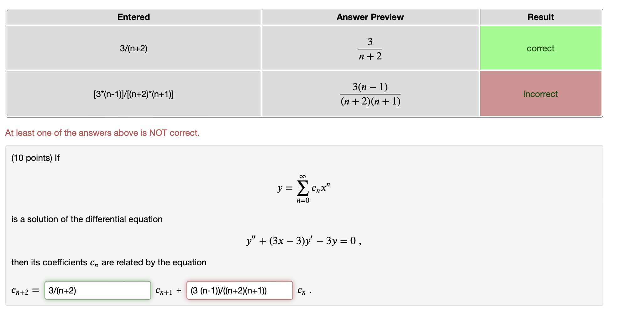 Solved the second answer its incorrect and I only have 1 | Chegg.com