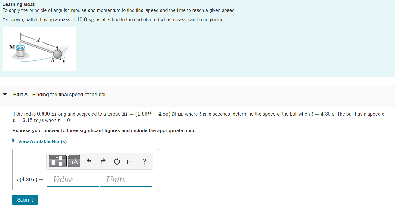 Solved Learning Goal: To apply the principle of angular | Chegg.com