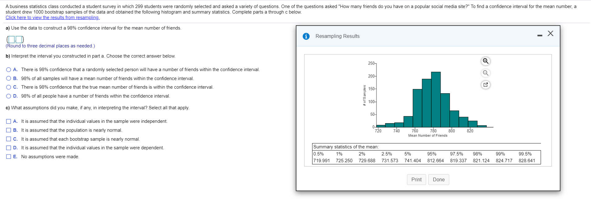 Solved A business statistics class conducted a student | Chegg.com