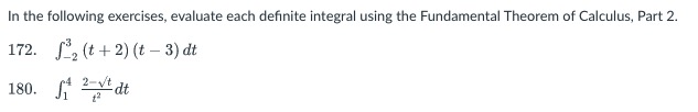 Solved In the following exercises, evaluate each definite | Chegg.com
