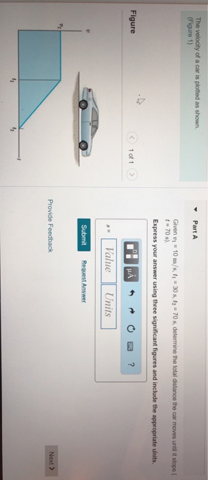 Solved The velocity of a car is plotted as shown Part A | Chegg.com