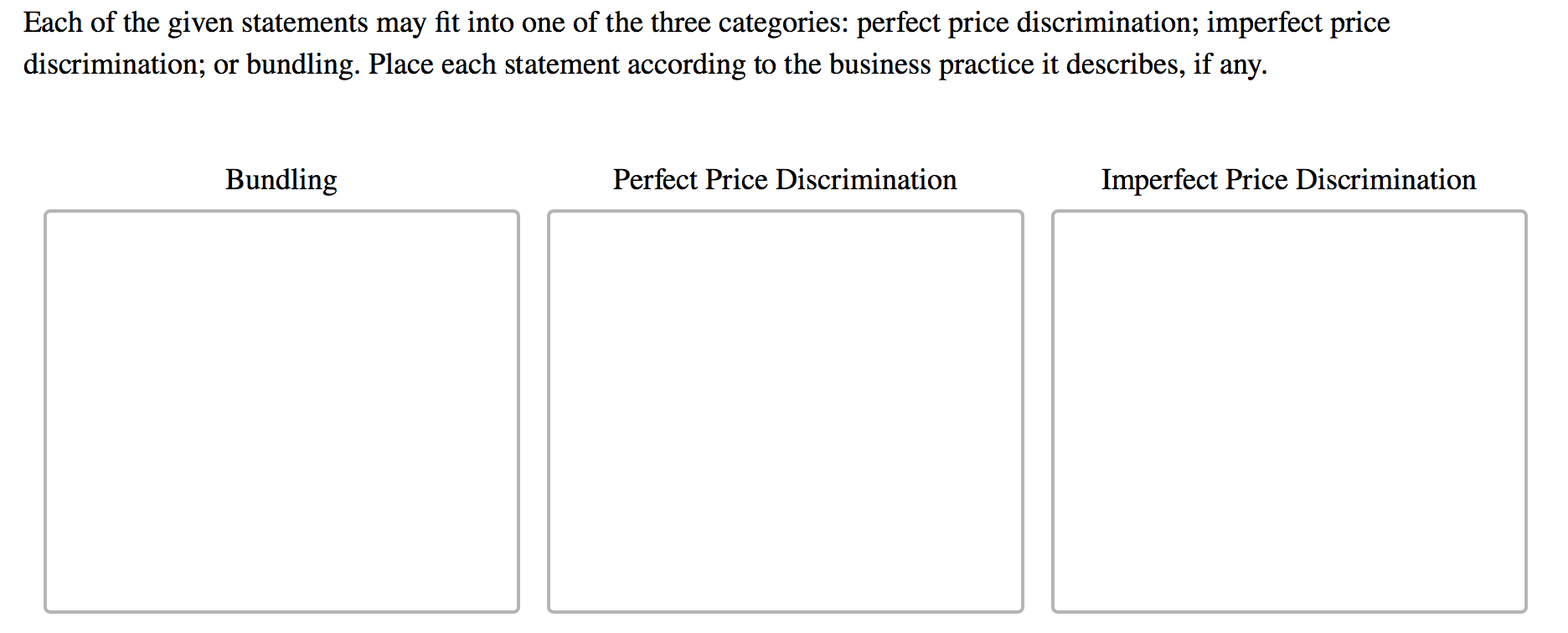 Solved Each of the given statements may fit into one of the | Chegg.com
