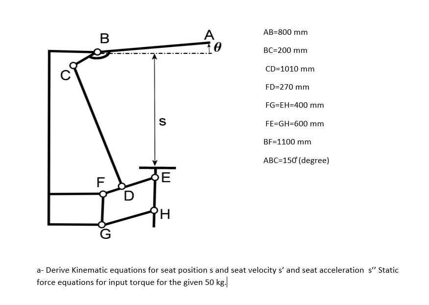 А. B AB=800 mm ..10 BC=200 mm CD=1010 mm FD=270 mm | Chegg.com