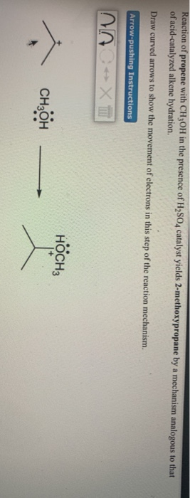 Solved ction of propene with CH,OH in the presence of H2So, | Chegg.com