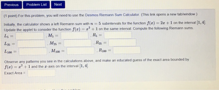 Solved For this problem, you will need to use the Desmos | Chegg.com